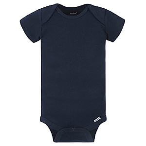 Gerber Baby 5-Pack Solid Onesies Bodysuits, Navy, 6-9 Months