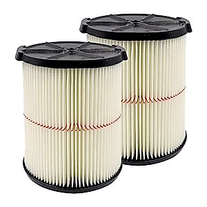 Replacement Cartridge Filter for Craftsman 9-38754 Red Stripe General Purpose for 5 to 20 Gallon Shop Vacuums CMXZVBE38754，2 Pack