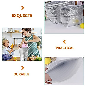 INOOMP 25Pcs Food Thermal Pouches Disposable Bags Hot Cold Insulation Food Bags Take out Aluminum Foil Cooler Food Shipping Pouches for Picnic Camping Picnic Transportation Preservation