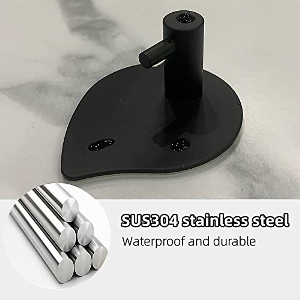 Jasonandiris Adhesive Hooks Heavy Duty Wall Hooks Waterproof Stainless Steel Hooks for Hanging Coat, Hat,Towel Robe Hook Rack Wall Mount- Bathroom and Bedroom Wall Hangers 4-Packs