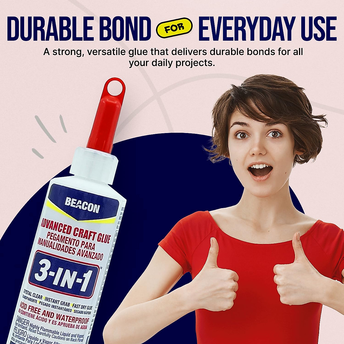 Beacon 3-in-1 Advanced Crafting Glue, 4-Ounce, 1-Pack