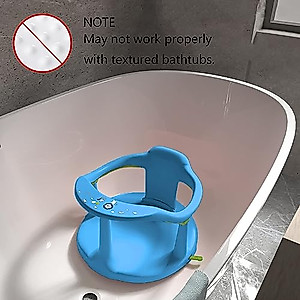 CAM2 Baby Bath Seat Non-Slip Infants Bath tub Chair with Suction Cups for Stability, Newborn Gift, 6-18 Months (Blue)…