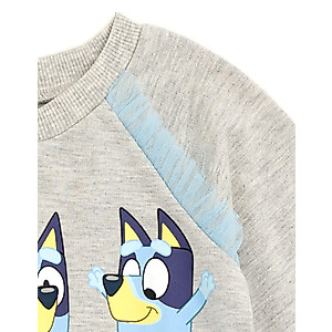 Bluey Little Girls French Terry Tutu Dress 7-8 Blue