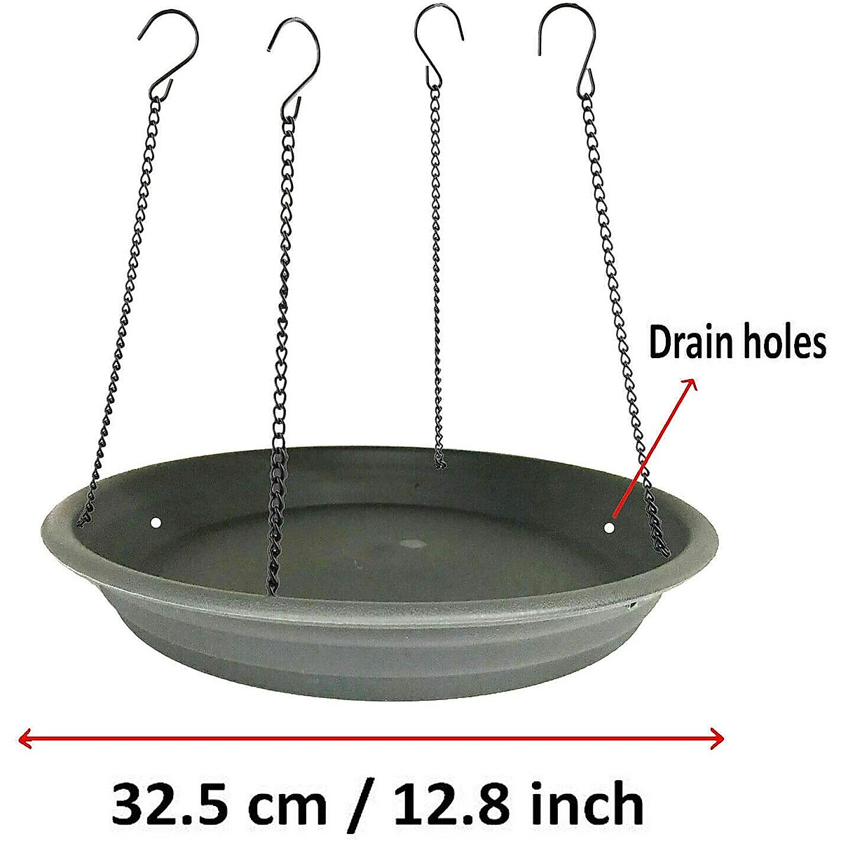 Bird Seed Catcher Tray Platform Feeder Hanging Tray Fits Most feeders Catches Most Falling Seed and Husk Great for Attracting Birds Outdoors, Backyard, Garden - Black