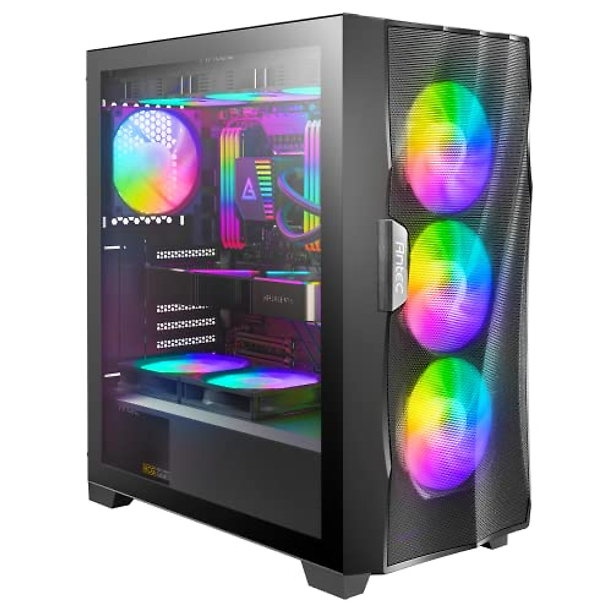 Antec DF700, Mid Tower Computer Case, ATX Gaming Case, USB3.0 x 2, 360 mm Radiator Support, 3 x 120 mm ARGB, 1 x 120 mm Reverse & 1 x 120 mm Fans Included