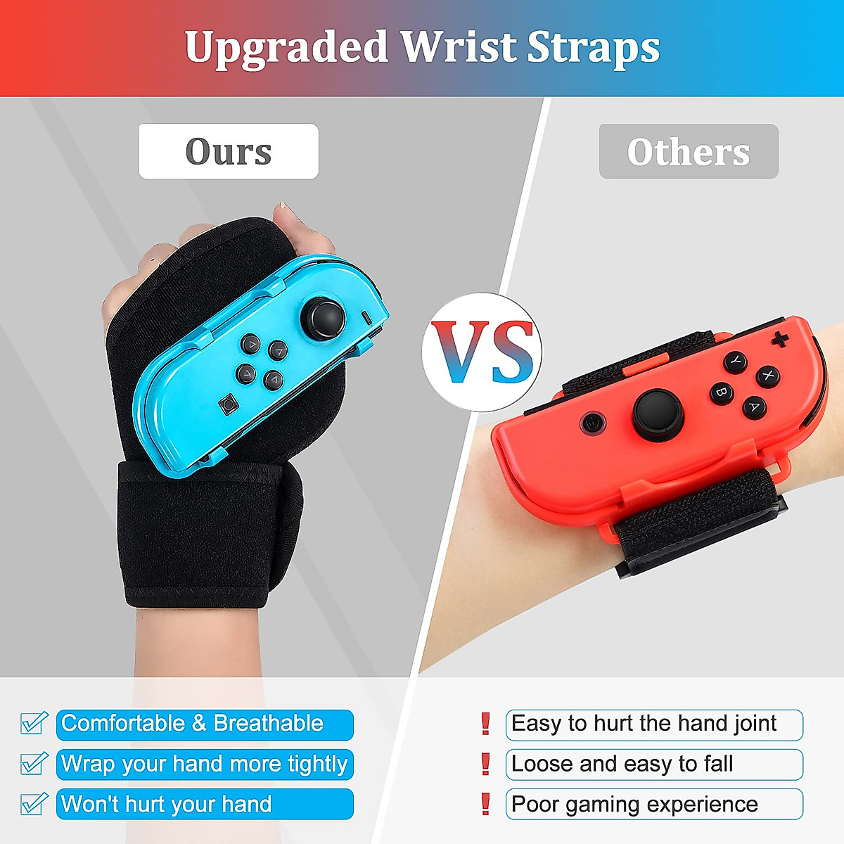 Switch Accessories Bundle, innoAura 20 in 1 Switch Accessories Kit Include Wrist Straps, Switch Carry Case, J-con Charging Dock, J-con Grips & Racing Wheels