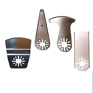 4 Stainless Steel Side Scraper w/ Sharping Edge Oscillating Multi Tool Saw Blade for Fein Multimaster Bosch Multi-x Craftsman Nextec Dremel Multi-max Ridgid Dremel Chicago Proformax Blades