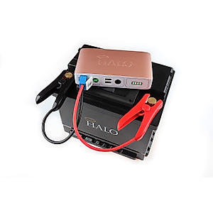 HALO Bolt Compact Portable - Car Battery Jump Starter with 2 USB Ports to Charger Devices, Portable - Rose Gold