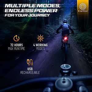 Upgraded Front 8000 Lumens LED Bike Light with Remote Control for Night Riding, Bicycle Lights Front and Rear, CREE USB Rechargeable Bike Lights Front and Back, 85° Wide Beam Bike Headlight