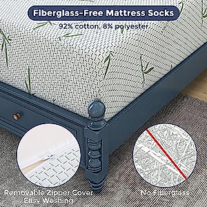 IULULU California King Size Mattress in a Box, 8 Inch Gel Memory Foam Mattress with Bamboo Cover, Cooling Bed Mattress Made in USA, CertiPUR-US Certified