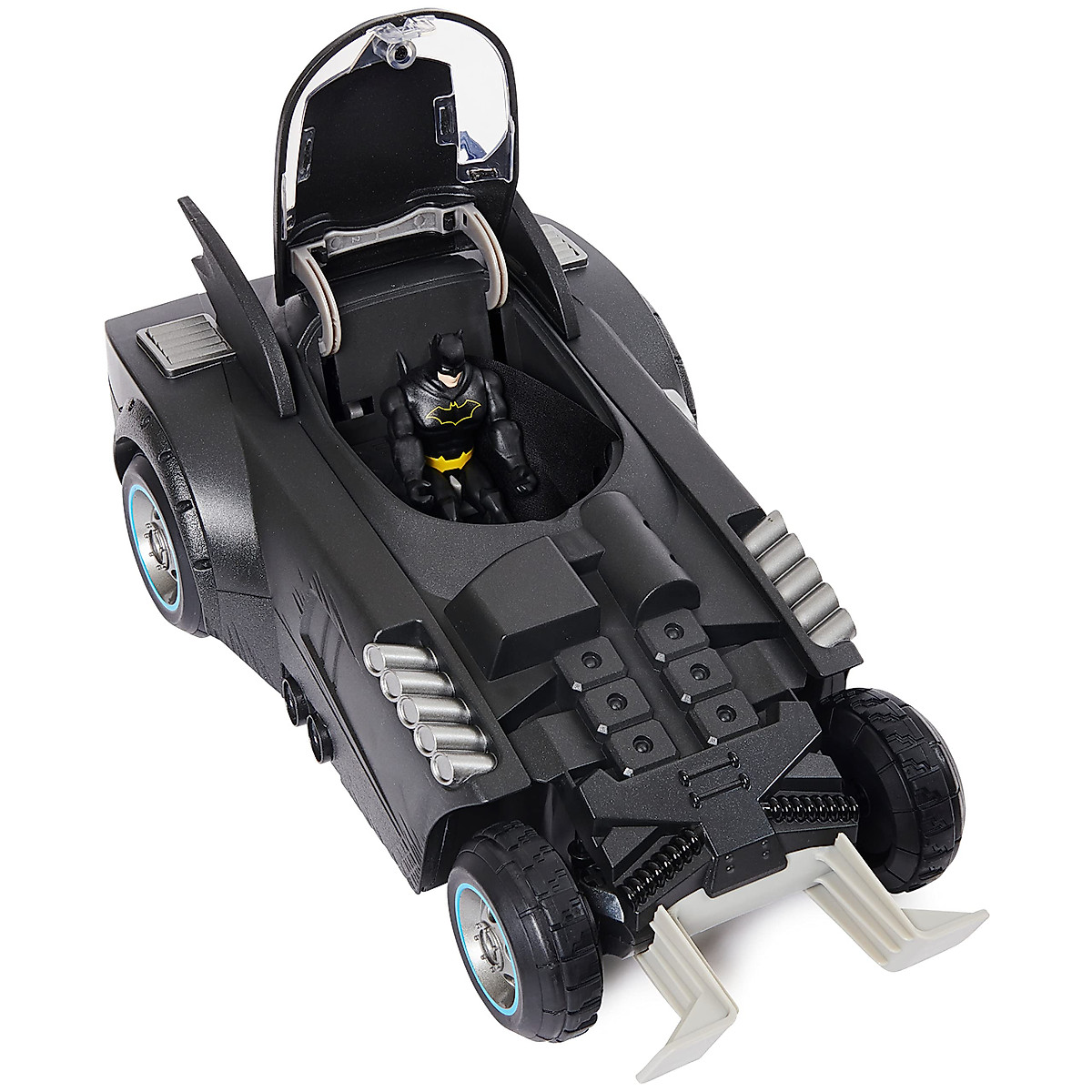 DC Comics Batman Launch and Defend Batmobile Remote Control Vehicle with Exclusive 4-inch Batman Figure, Kids Toys for Boys