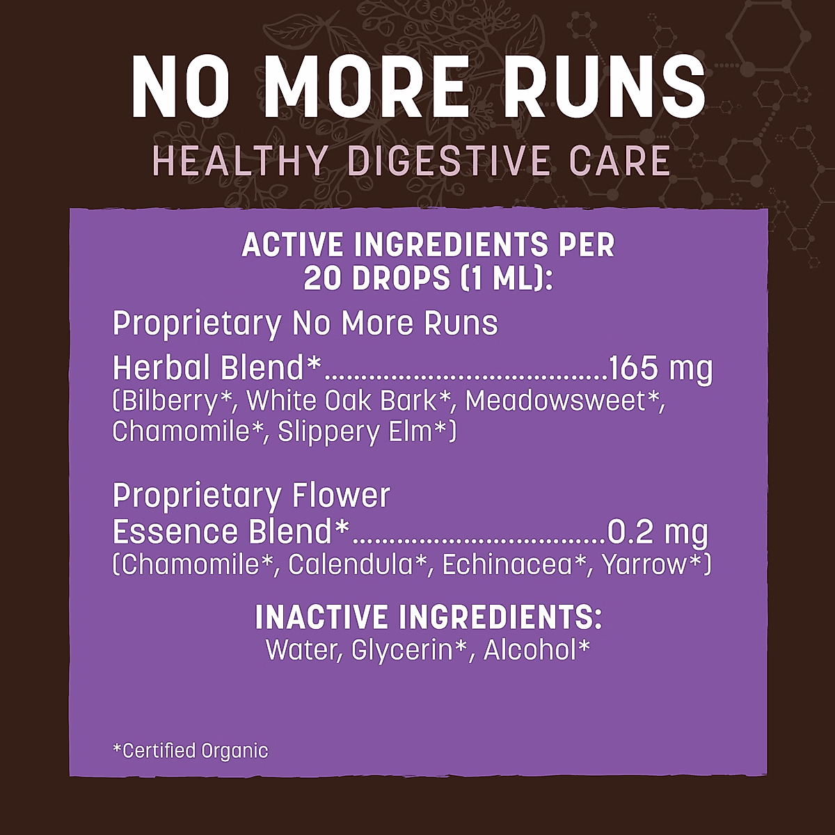 Earth Animal Herbal Remedies | No More Runs | 2 fl oz