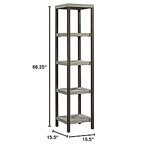 Sauder Manhattan Gate Tower Etagere, Mystic Oak Finish