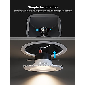 Govee Smart Recessed Lighting 6 Inch,1100 Lumen, 6 Pack Bundle Smart Retrofit Recessed Lighting 6 Inch 1000 Lumens, 4 Pack