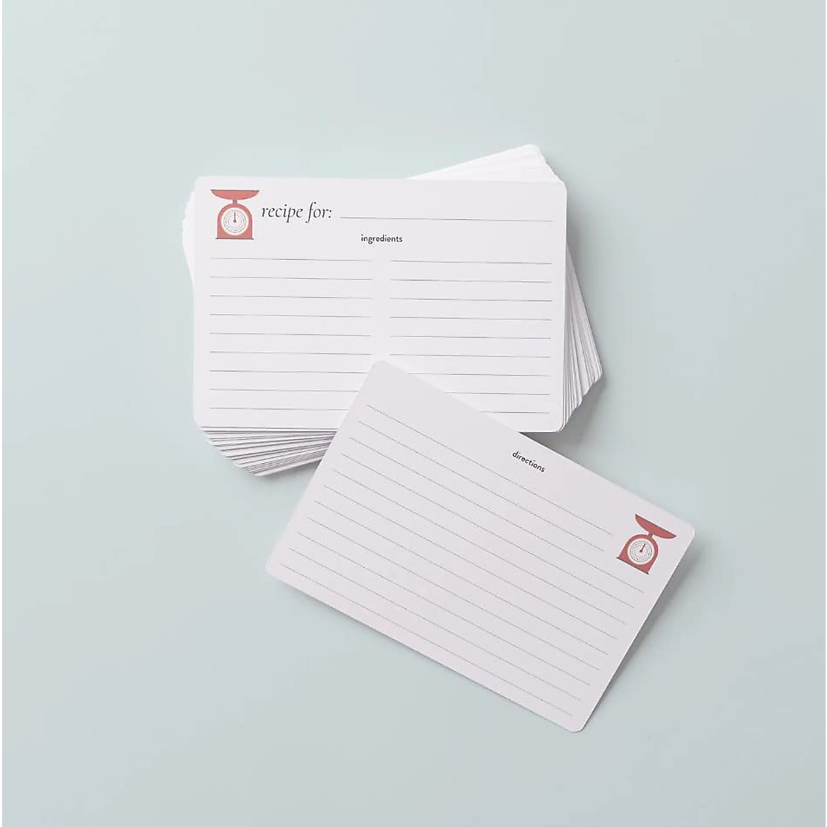 PPP Recipe Tin in Cream | Classic and Neutral | Includes 25 Blank Recipe Cards | Gold Metallic Interior | w/Whisk Design Printed | Made from Heavy Steel | Decorative Recipe Box Holder