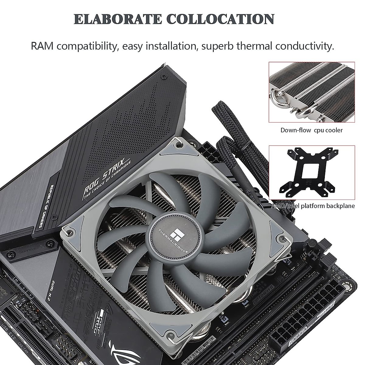 Thermalright AXP90 X36 Low Profile ITX CPU Cooler, 36mm Height, TL-9015 Slim PWM CPU Fan, Computer ITX Heatsink Cooler, for AMD:AM4 AM5/Intel LGA1150/1151/1200/1700