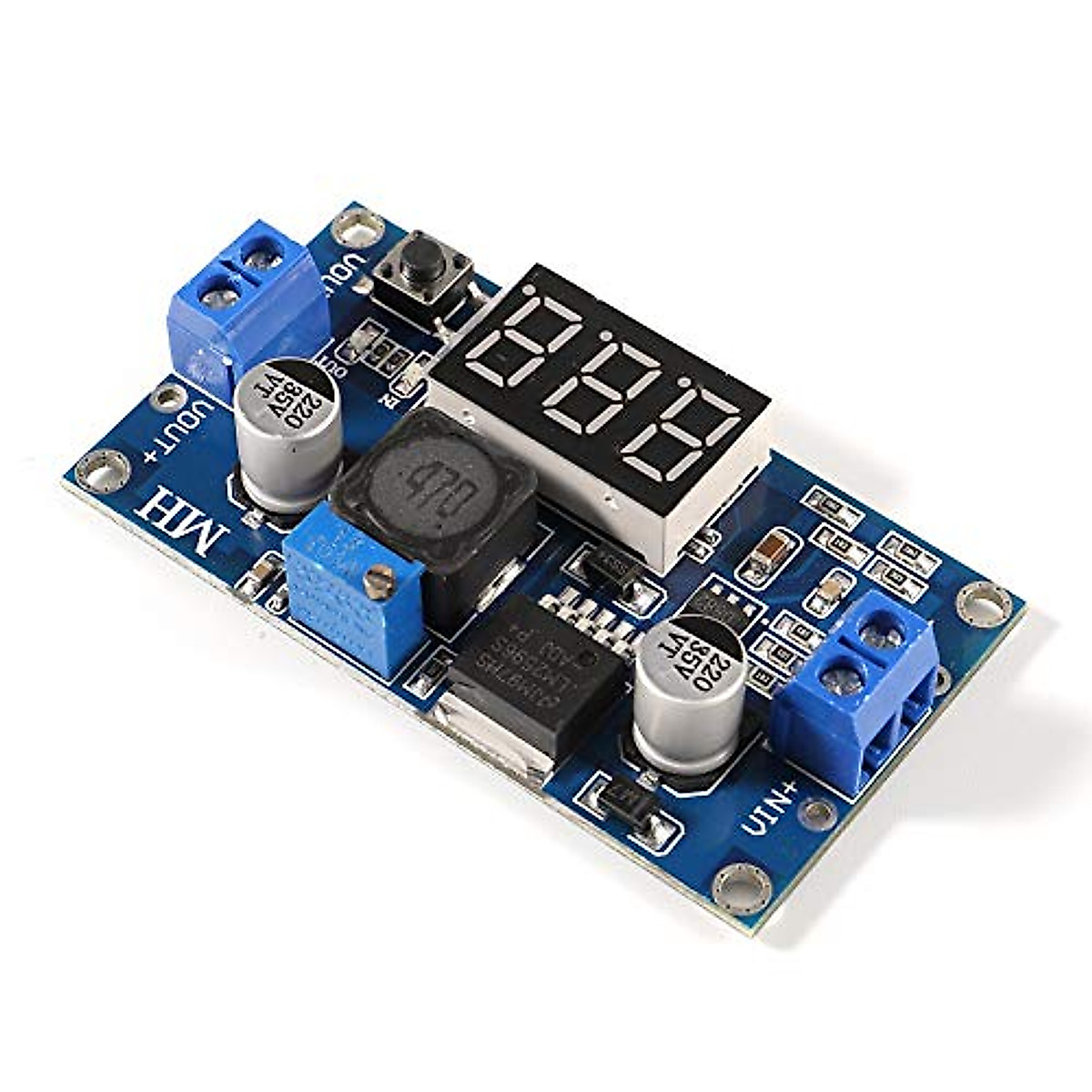2 Pcs LM2596s DC Buck Converter, MELIFE Adjustable DC to DC Step-Down Voltage Regulator Power Module 36V 24V 12V to 5V 2A Voltage Stabilizer with LED Display