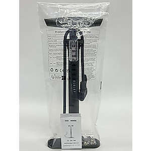 CLOLOP Portable Bike Pump, Bicycle Floor Pump Stand Pump Ball Pump with Presta & Schrader Valves for Bike Tyre, Sports Ball Balloons Swimming Rings etc. (Classic)