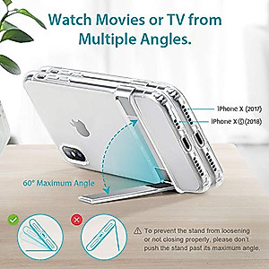 ESR Metal Kickstand Case for iPhone XR, [Vertical and Horizontal Stand] [Reinforced Drop Protection] Flexible TPU Soft Back for The iPhone XR, Clear