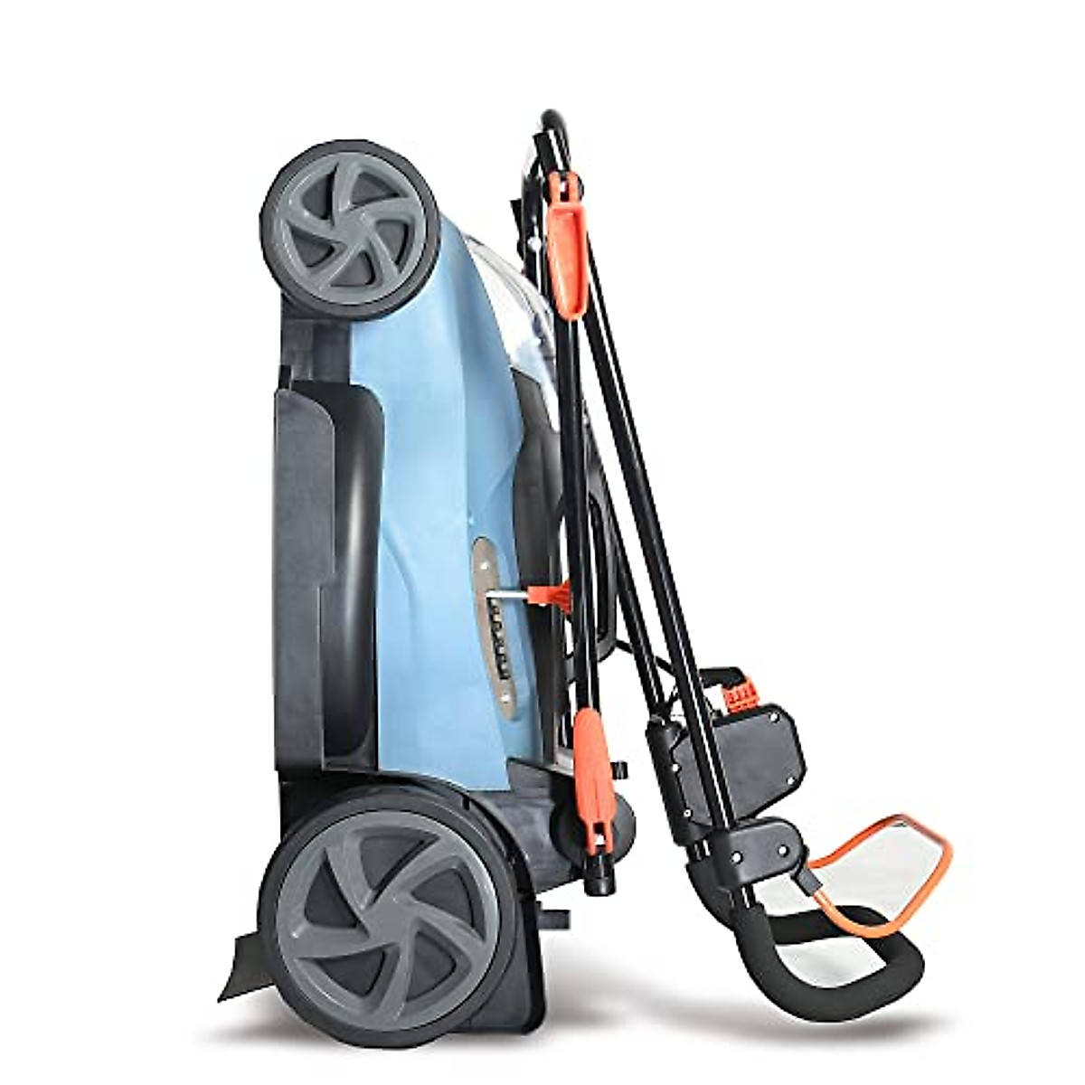 SENIX Electric Lawn Mower, 17-Inch, 58V Max* Cordless Lawn Mower with Brushless Motor, 6-Position Height Adjustment, 2.5Ah Lithium Ion Battery and Charger Included, LPPX5-M, Blue