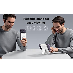 DLNIA 2024 Upgraded Version Fast Charging Magnetic Battery (Mag-Safe), 10,000mAh Foldable Magnetic Wireless Portable Charger Power Bank with Type-C Cable for iPhone 15/14/13/12/Mini/Pro Max