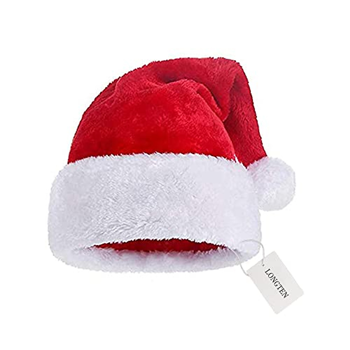 LONGTEN Christmas Hat Santa Hat Xmas Holiday Hat for Children Kids Unisex Velvet Comfort