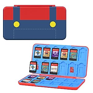 VGBUS Switch Game Case Compatible with Nintendo Switch/Oled/Lite.Switch Game Case Holder for Nintendo Switch Game Card with 24 Game Card Storage. (Mario)