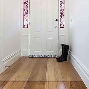 Clear PVC Desk Chair Mat 1.5mm Office Chair Mat for Hard Wood Floors Clear Rectangle PVC Floor Mat Protector Multipurpose Vinyl Roll for Hallway Entryway Foyer Hall Area Rugs,60/80/100/120/140cm Wide