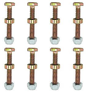 (Pack of 8) 1501216MA 1501216 Shear Pins & Nuts Kits for AYP Craftsman Murray 9524MA 301172 301172MA 722130 Snow Throwers