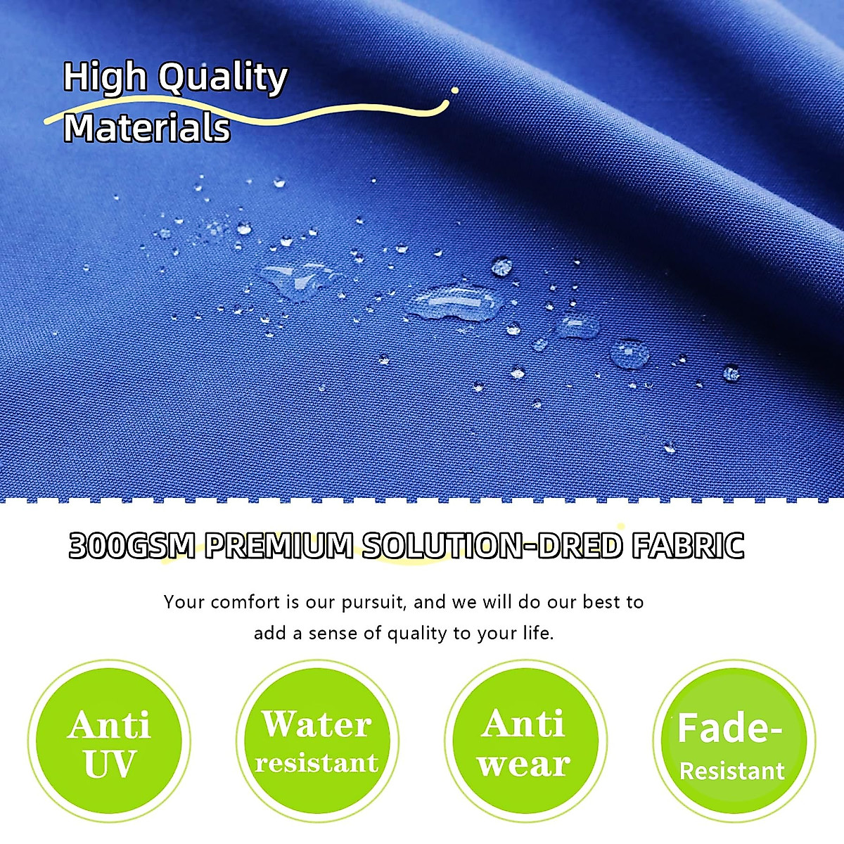 PROHIKER Patio Cushion Cover Replacement 14 Pack Outdoor Sofa Cushion and Pillow Covers Only with Zipper for 7-Piece Outdoor Patio Furniture Conversation Set (Navy Blue)