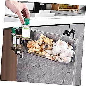 Veemoon Box Cabinet Door Organizer Kitchen Storage Case Hanging Bin for Walls Seasoning Organizer for Cabinet Storage Shelves Plastic Bathroom Storage Holder Crane Wall-mounted The Pet