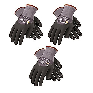 PIP G-TEK Maxi Flex Endurance 34-845 Seamless Knit Coated Gloves Pair, Small/X-Large/Medium, 3 Piece