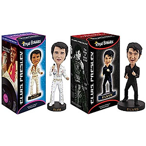 Royal Bobbles Elvis Presley, Aloha from Hawaii Bobblehead & '68 Comeback Special Bobblehead Bundle Pack
