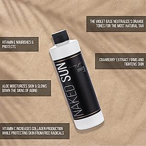 Naked Sun Honey Glow Violet Spray Tan Solution - 32 oz Airbrush Sunless Self Tanning Spray