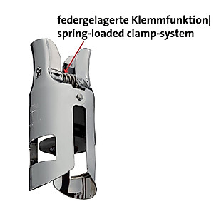 Monopol Champagne Stopper In Chrome Plated Dishwasher Safe And Rustproof, Silver