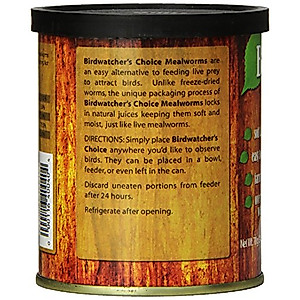 Birdwatcher'S Choice: Small Meal Worms, 70 G / 2.5 Oz