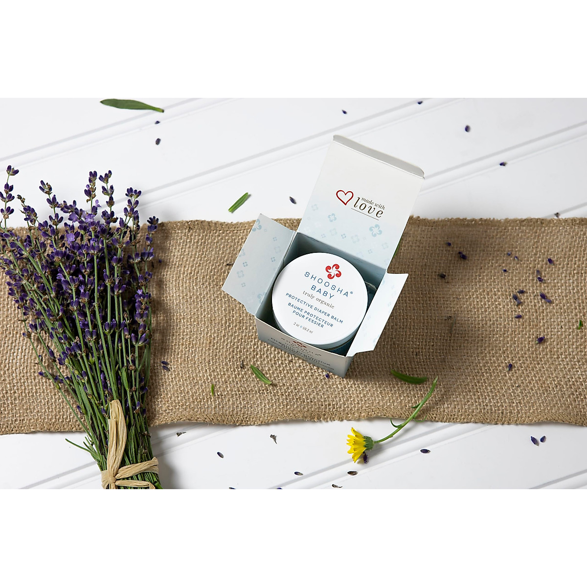 Shoosha Organic Diaper Balm for Sensitive Skin, Baby Diaper Rash Cream, Gluten-Free, Fragrance-Free, Hypoallergenic, 100% Biodegradable