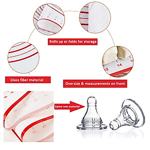 Silicone Pastry Mat Extra Large, 32" x 24" Non-stick Baking Mat with Measurement Kneading Board for Dough Rolling, Non-slip Counter Mat, Oven Liner, Fondant/Pie Crust Mat