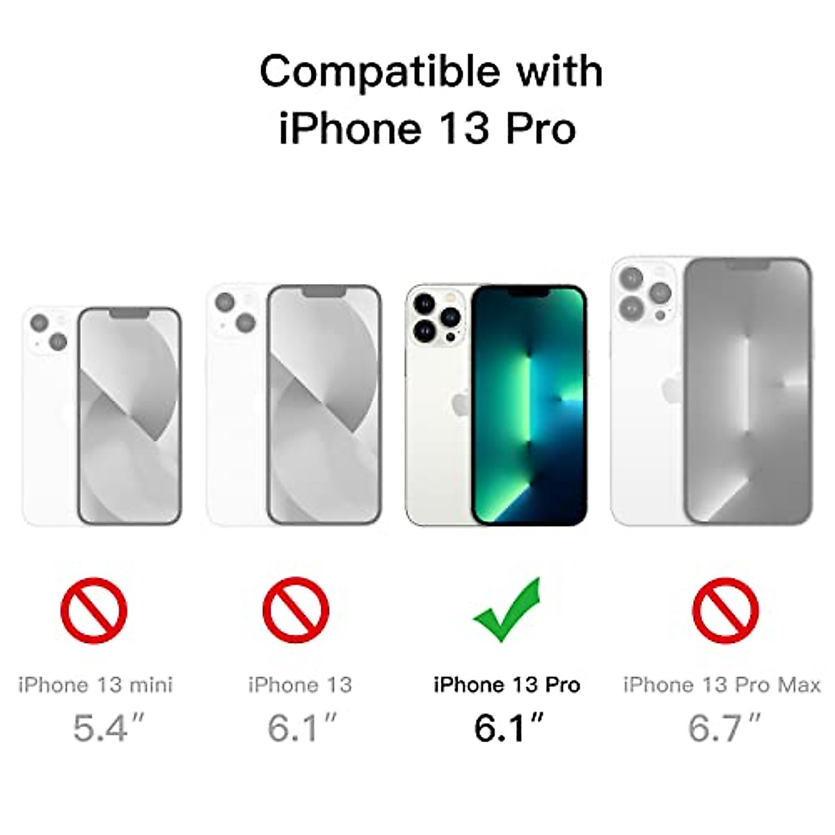 JETech Upgraded Slim (0.85 mm Thin) Case for iPhone 13 Pro 6.1-Inch, Camera Lens Cover Full Protection, Slim Fit Ultra Thin Lightweight Matte Hard PC, Support Wireless Charging (Black)