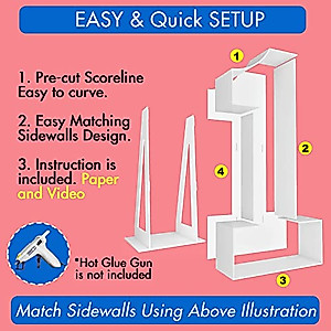 4FT Marquee Light Up Numbers Pre-Cut Frame Giant Marquee Numbers 1, Mosaic Numbers for Balloons, Two 20th 21st Birthday Decorations, 22nd Birthday Party Decor, 2023 Graduation Decorations