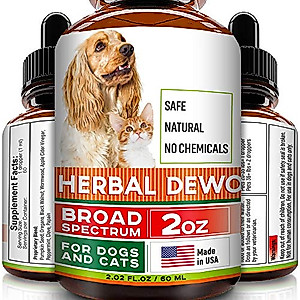 Herbal Cleanse fot Cats and Dogs - Homeopathics Parasites and Toxins for Dogs and Cats - All Breeds and Size - Puppy & Kitten - 2oz