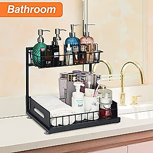 Haturi Vacuum Stand for Dyson V15 V11 V10 V8 V7 V6 & Under Sink Organizers and Storage