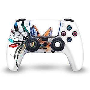 Head Case Designs Officially Licensed Pixie Cold Fox Art Mix Matte Vinyl Faceplate Sticker Gaming Skin Case Cover Compatible with Sony Playstation 5 PS5 DualSense Controller