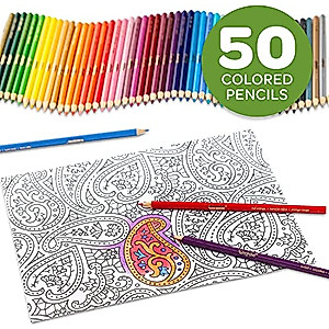 Crayola Colored Pencils For Adults (50 Count), Deluxe Art Pencil Set, Easter Gifts [Amazon Exclusive]