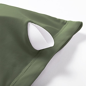 SUUKSESS Women High Waisted High Cut Bikini Sets Sexy Triangle Two Piece Swimsuits Push Up Bathing Suits (Army Green, M)