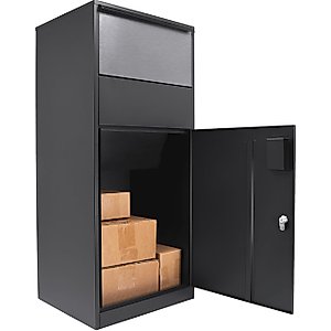 Barska Large Package Delivery Parcel Mail Steel Drop Box for Porch with Tamper-Resistant Drop Slot & Key Lock