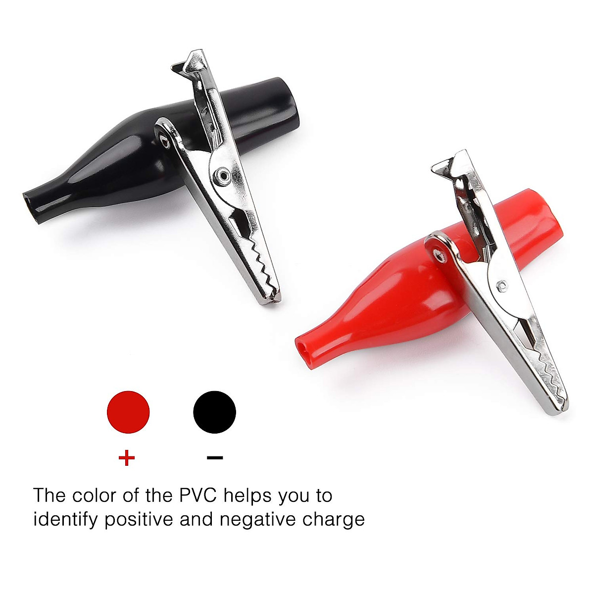 Nilight - 50052R 60Pcs Metal Alligator Clip Clamp Assortment Test Lead Electrical Battery Clamp Connector Alligator Connector Electrical Assortment Charging Clip