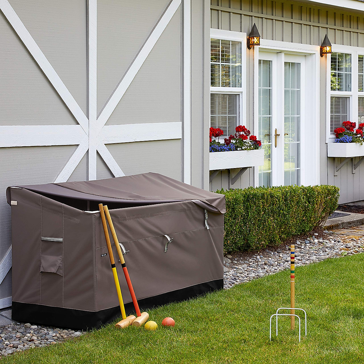 Classic Accessories Ravenna Water-Resistant 85 Gallon Deck Box, outdoor storage box