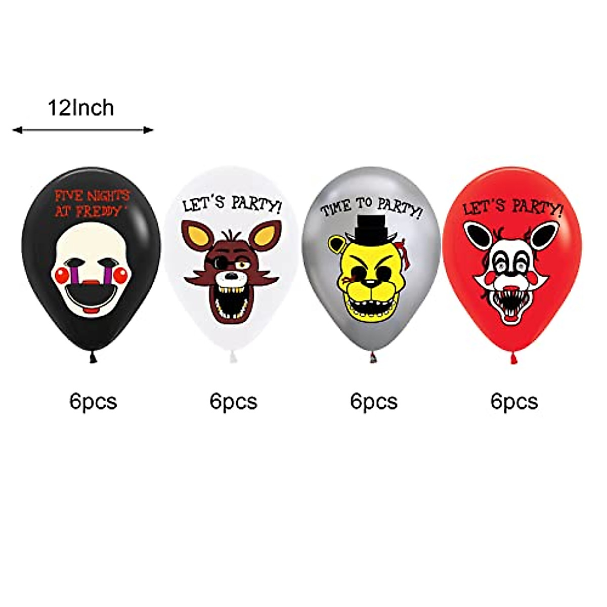 24pcs Five Nights at Freddy balloons, Five Nights at Freddy theme party supplies,Five Nights at Freddys Birthday Supplies Springtrap supplies Children's birthday party balloons