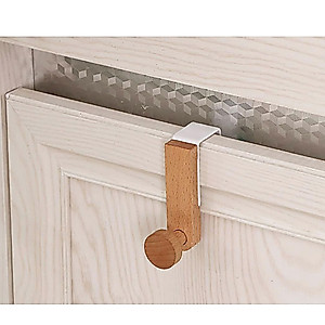 YIKANGHENG Steel and Wooden Hook, 3 Inch Long Heavy Duty Hook for Hanging Hat, Cloth, Bag, Towel, Widely Used on Wardrobe, Cupboard, Drawer (1 Pcs)